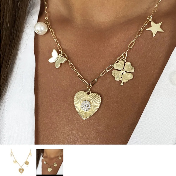 Jennifer Miller | Jewelry | Jennifer Miller Gold Heart Charm Necklace ...